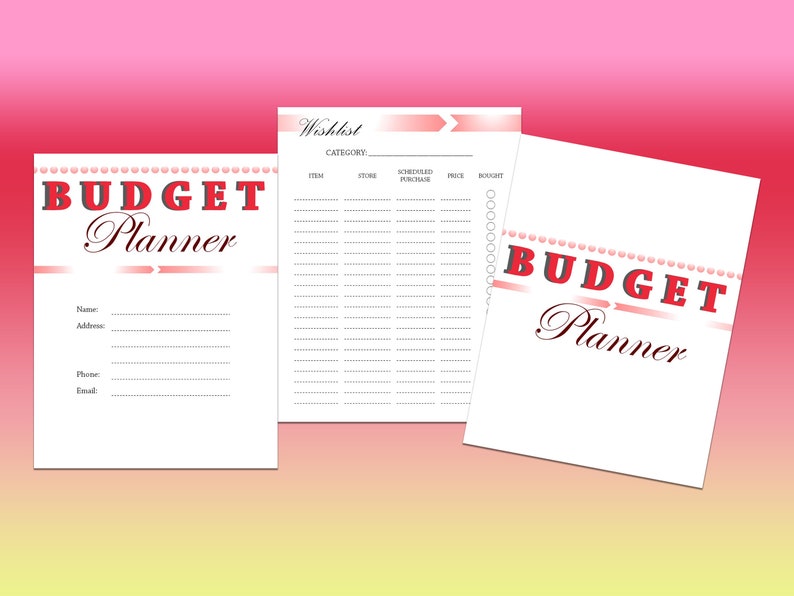 Budget Planner Printable Finance Digital Download Income Expense ...