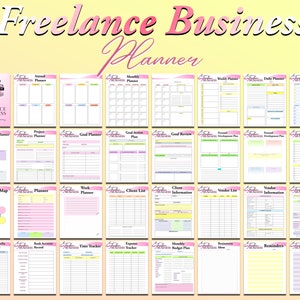 Freelance Business Planner Printable Solopreneur Digital Download Work ...