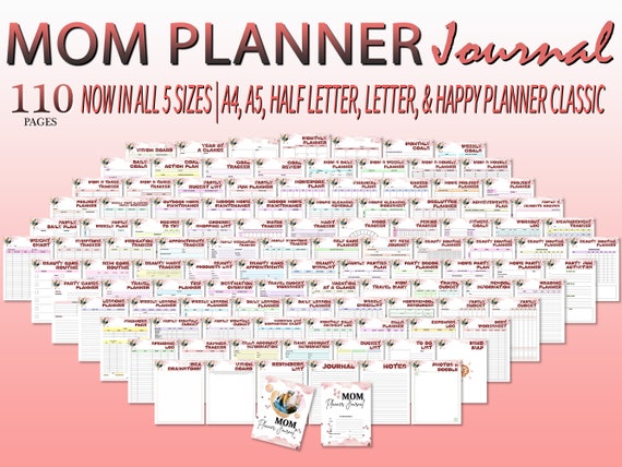 Mom Planner Journal Printable Mother Mother's Day Home - Etsy