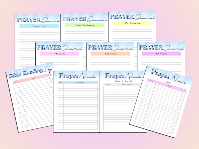 Bible Journaling Printable Bible Planner Prayer Sermons Etsy