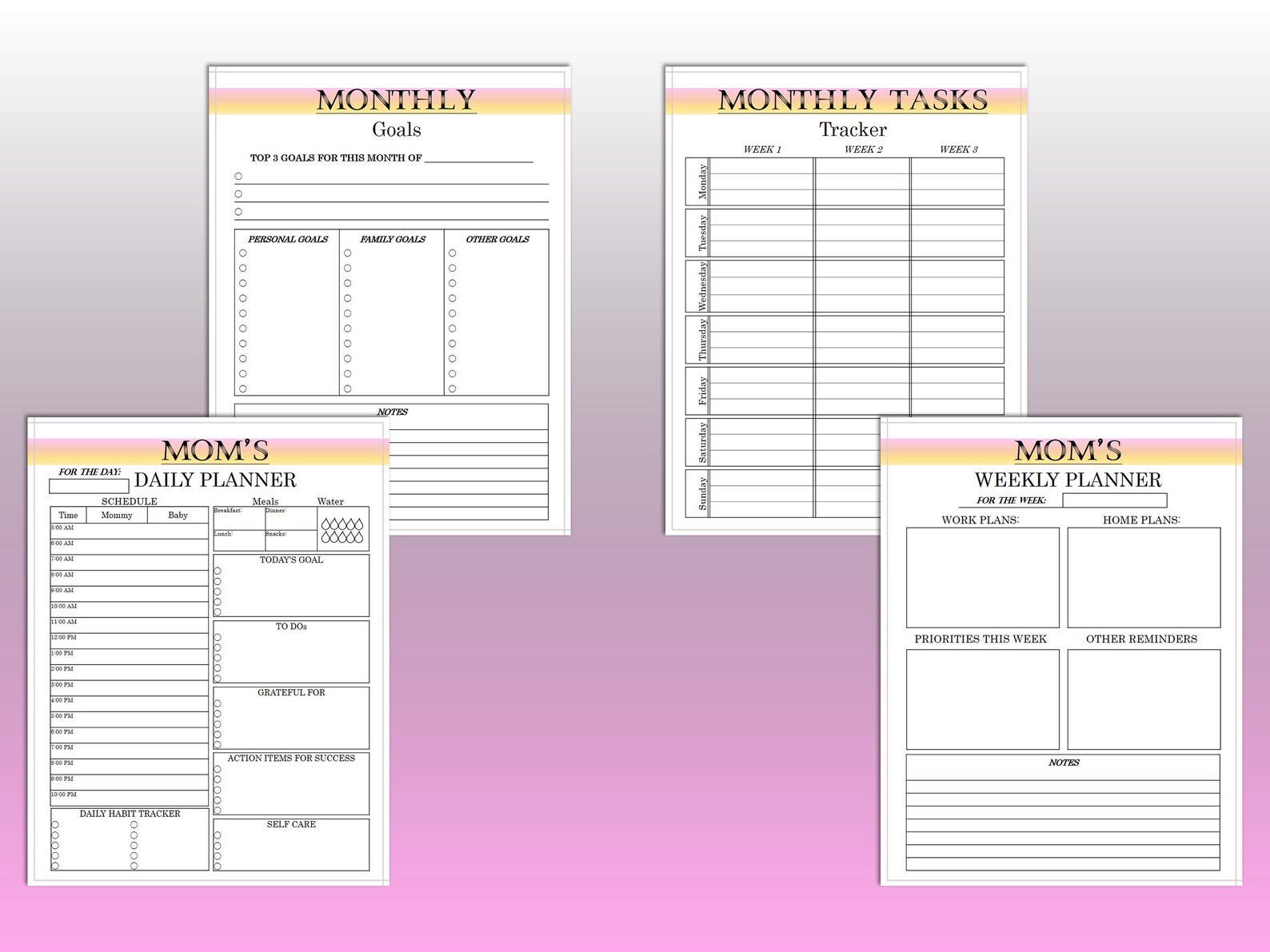 Ultimate Mom Planner Printable Home Digital Download Baby Planner ...