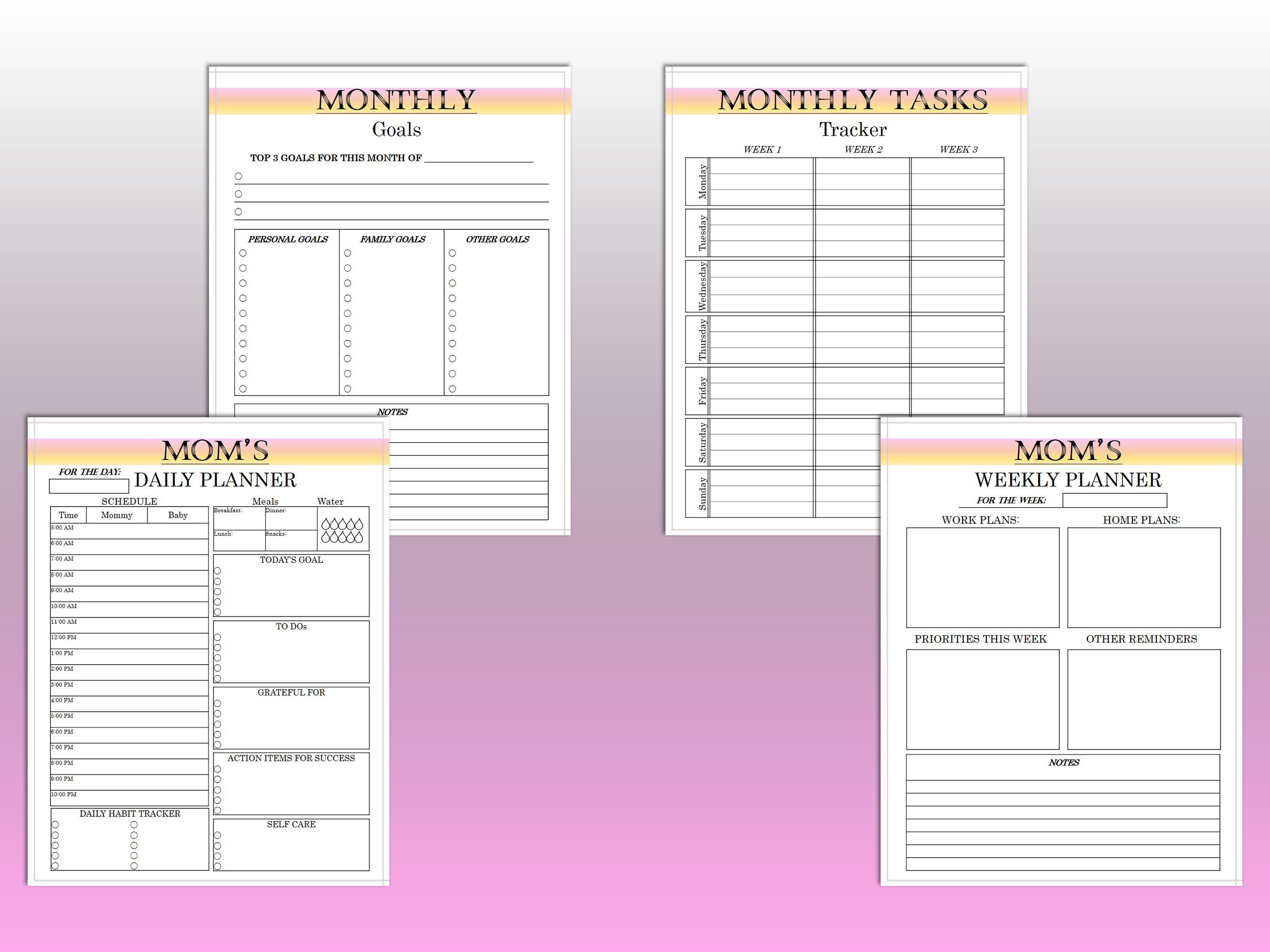 Ultimate Mom Planner Printable Home Digital Download Baby Planner ...