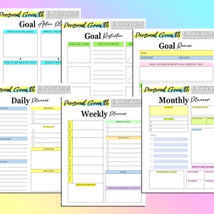 Personal Growth Journal Life Planner Printable Mental Health Digital ...
