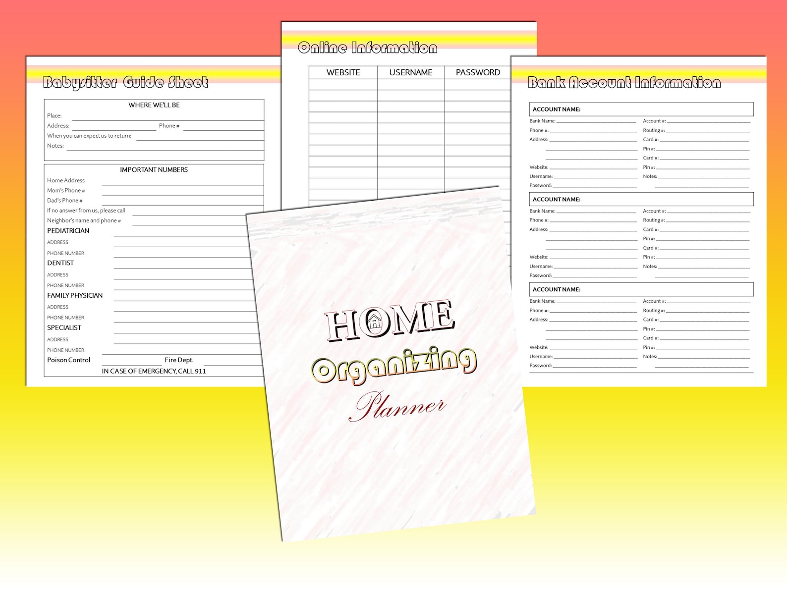 Home Organizing Planner Printable Home Management Cleaning - Etsy