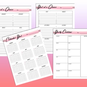 Undated Digital Planner Undated Calendar Printable Digital Download ...