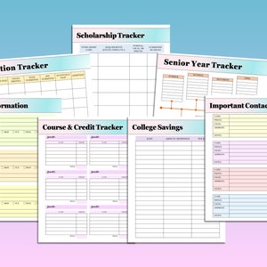 College Planning Checklist Printable Planner College Visit Student ...
