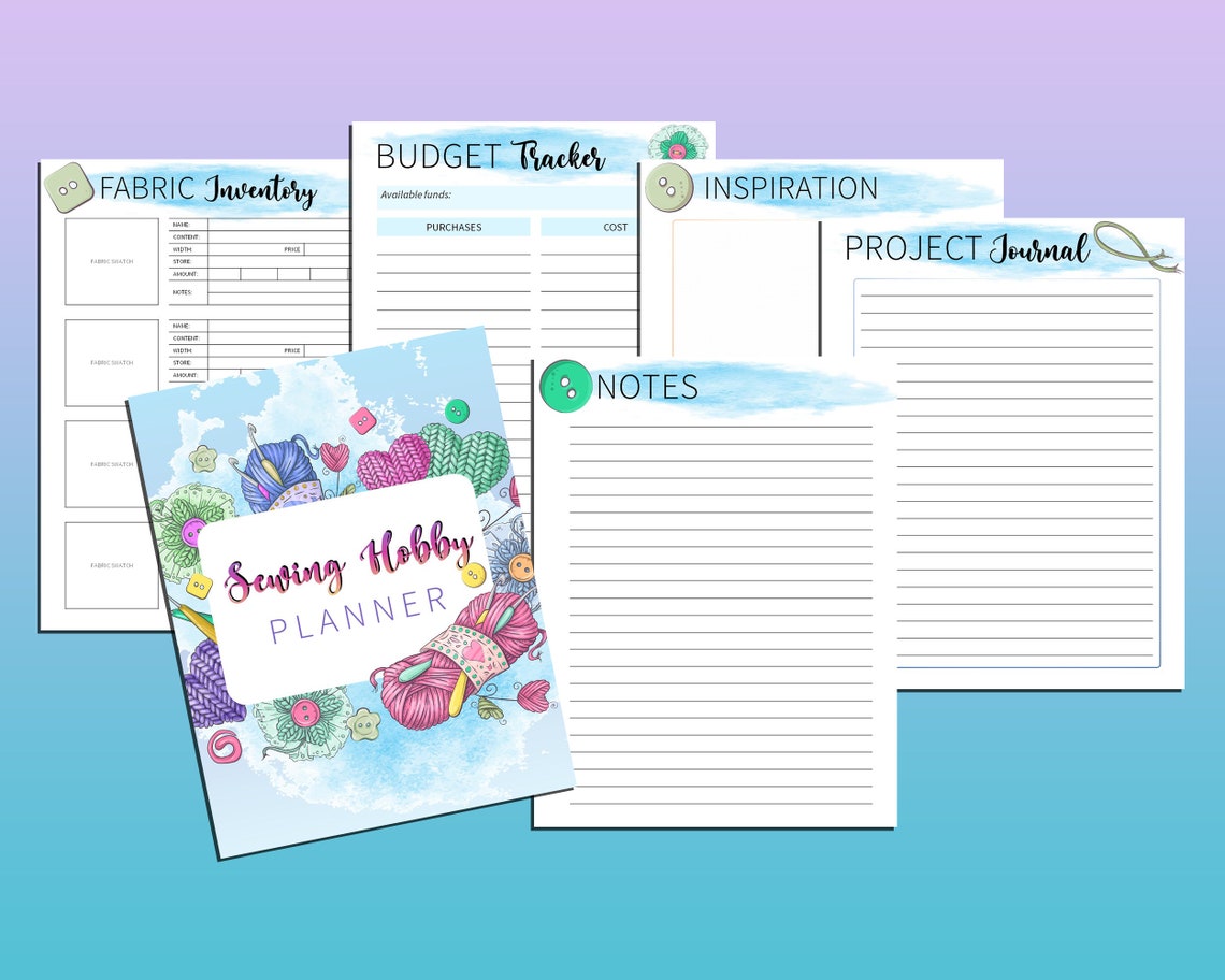 Sewing Planner Journal Notebook Organizer Fashion Design | Etsy