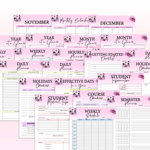 Professor Planner College School Printable Academic Digital Download ...