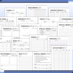 Work From Home Planner Printable Daily Work Planner Home Business ...