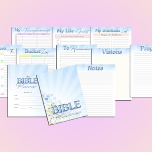 Bible Journaling Printable Bible Planner Prayer Sermons Scriptures ...