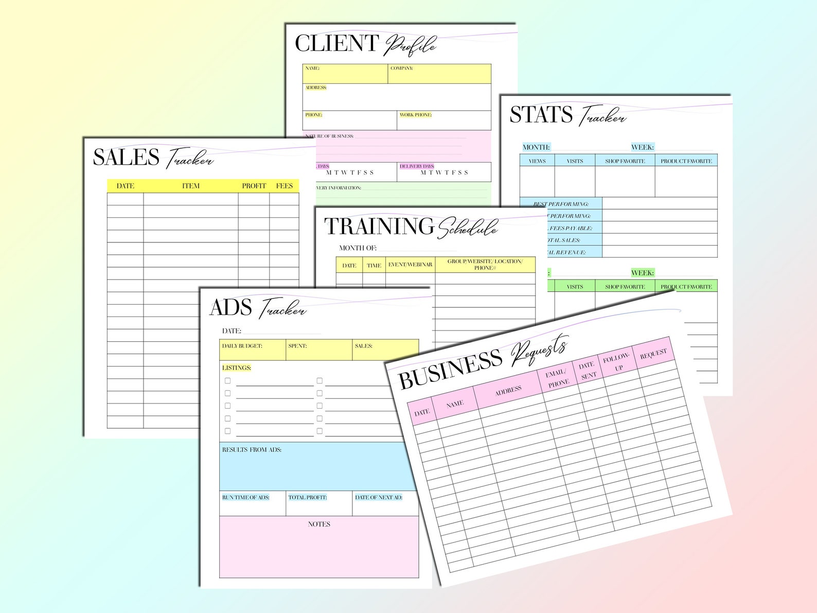 Direct Sales Planner MLM Printable Power Hour Small Business Digital ...