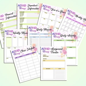 Ultimate ADHD Therapy Planner ADD Printable School Project Digital ...