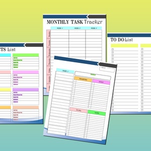 Productivity Planner Printable Daily Goal Tracker Digital Download ...