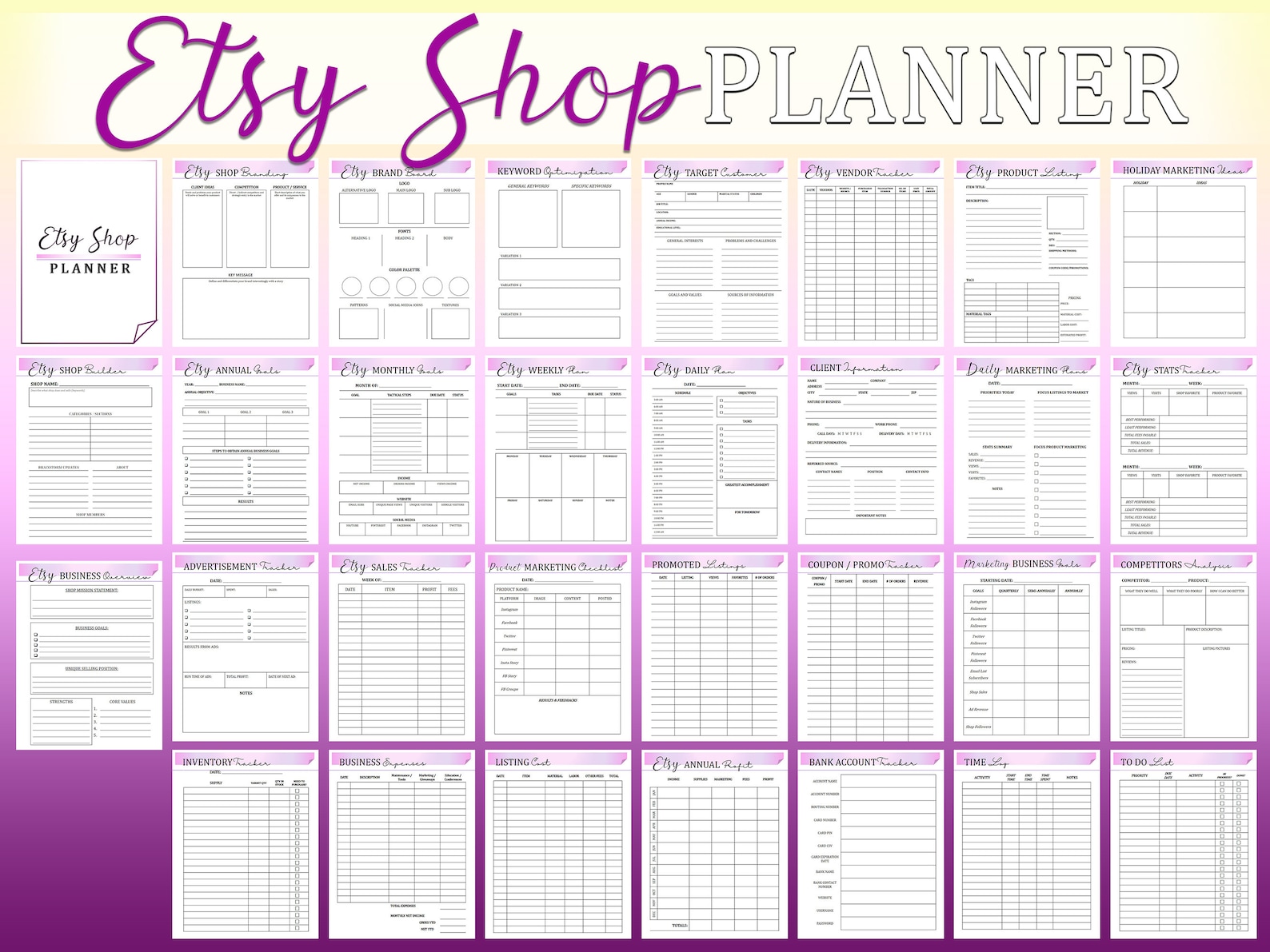Etsy Guide Etsy Shop Business Planner Etsy Seller Guide - Etsy