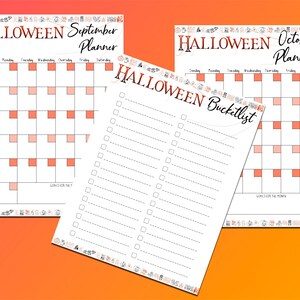 Halloween Planner Printable Holiday Planner Digital Download Gift Menu ...
