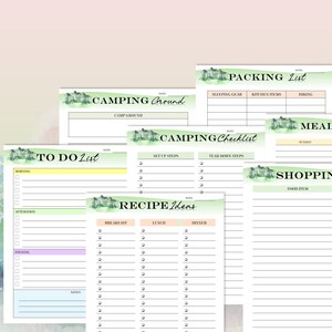 Camping Planner Travel Journal Vacation Girls Camp Boys Camp Summer ...