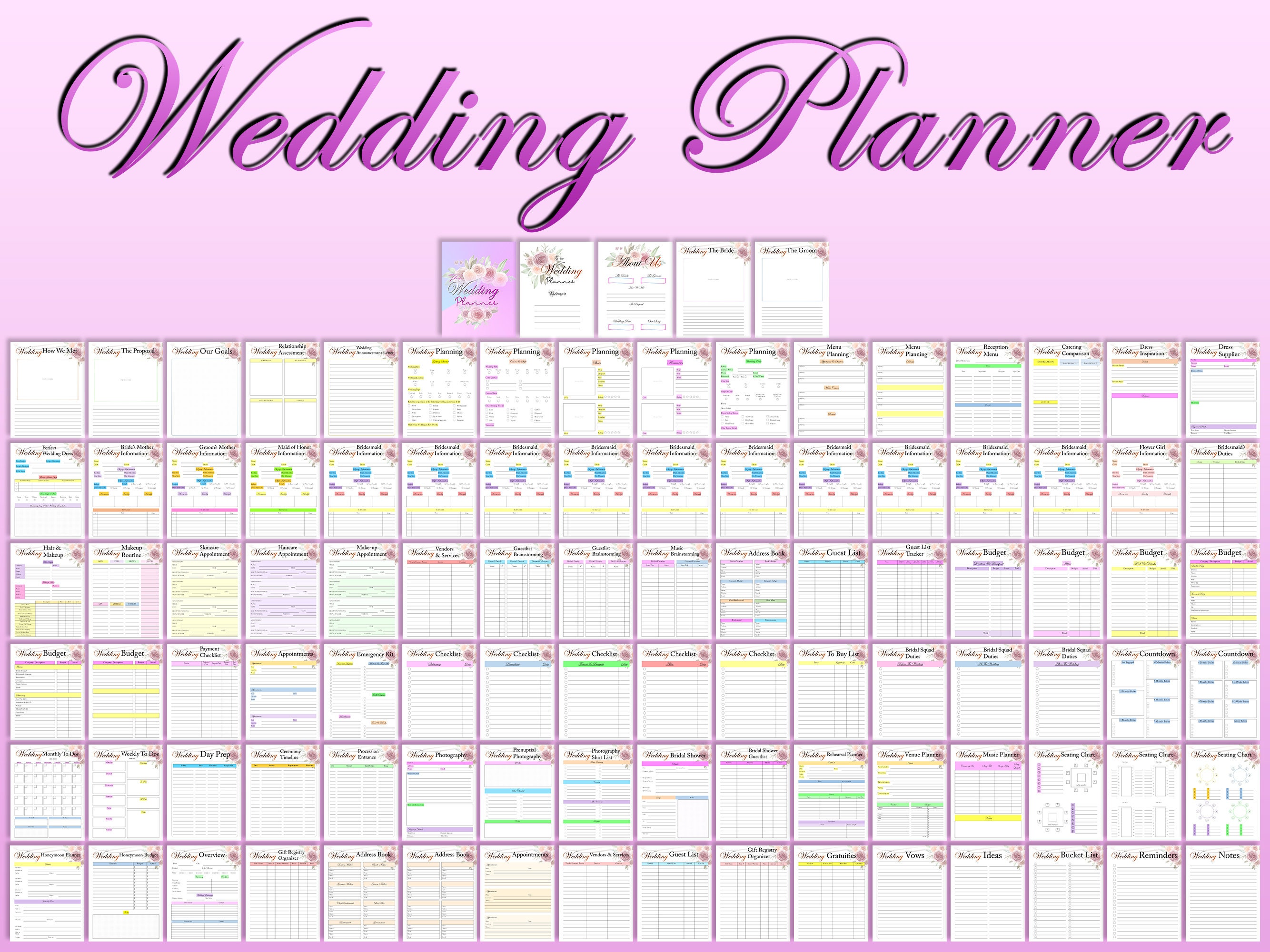 Wedding Planner Printable Wedding Organizer Digital Download - Etsy