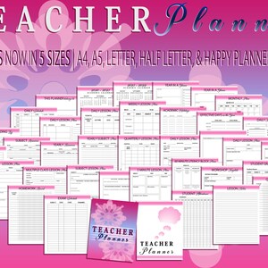 Teacher Planner School Printable Academic Digital Download Lesson ...
