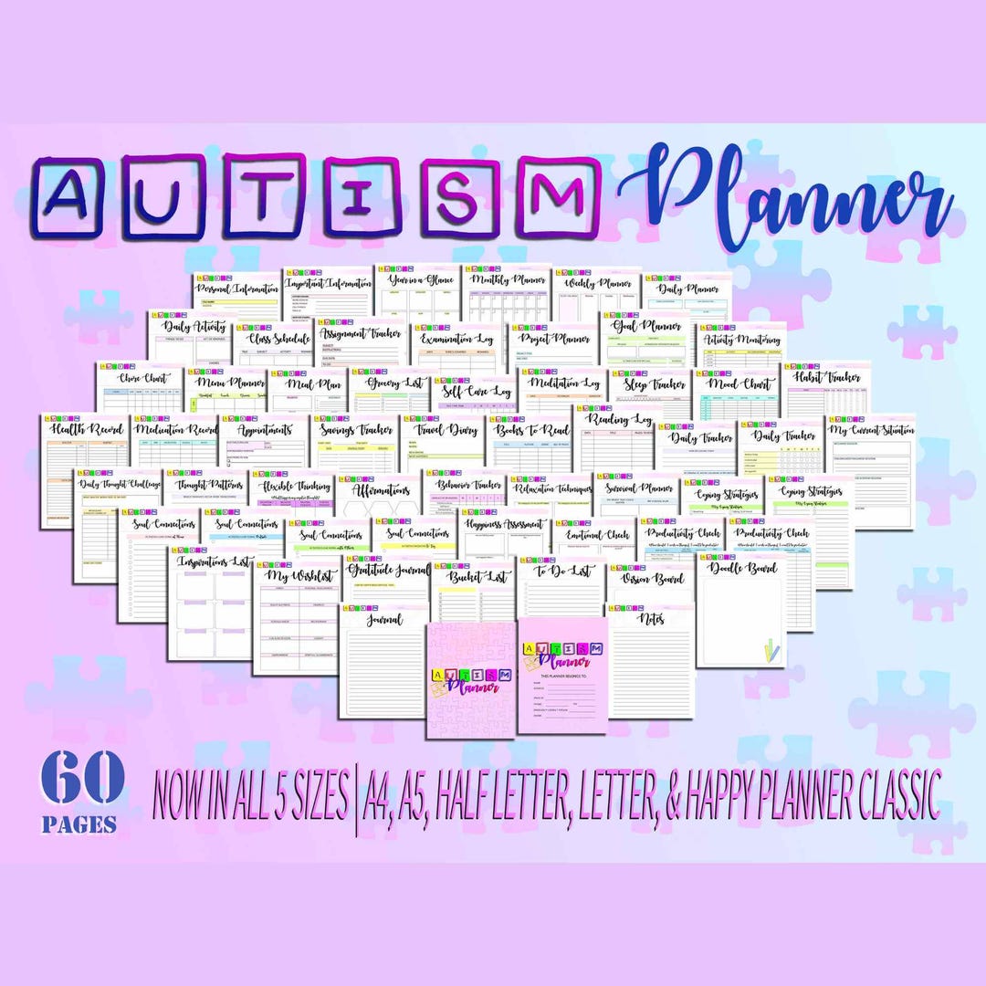 Ultimate Autism Therapy Planner ADD Aspergers Printable School Digital ...