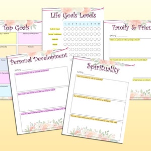 Goals Planner Printable Life Productivity Digital Finances Career ...