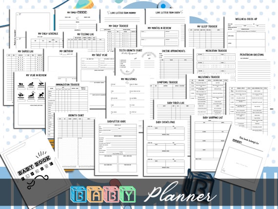 Baby Planner Printable Feed Digital Download Baby Book - Etsy