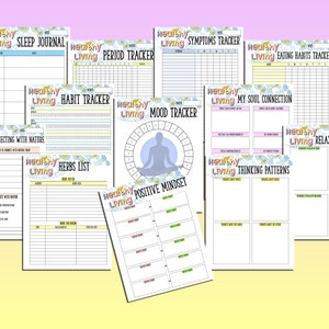 Healthy Living Planner Wellness Tracker Self Care Weight Loss Fitness ...