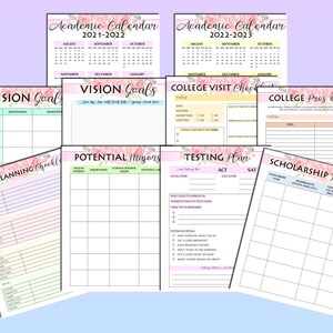 College Planner Printable Planning Visit Student Digital Download Girls ...