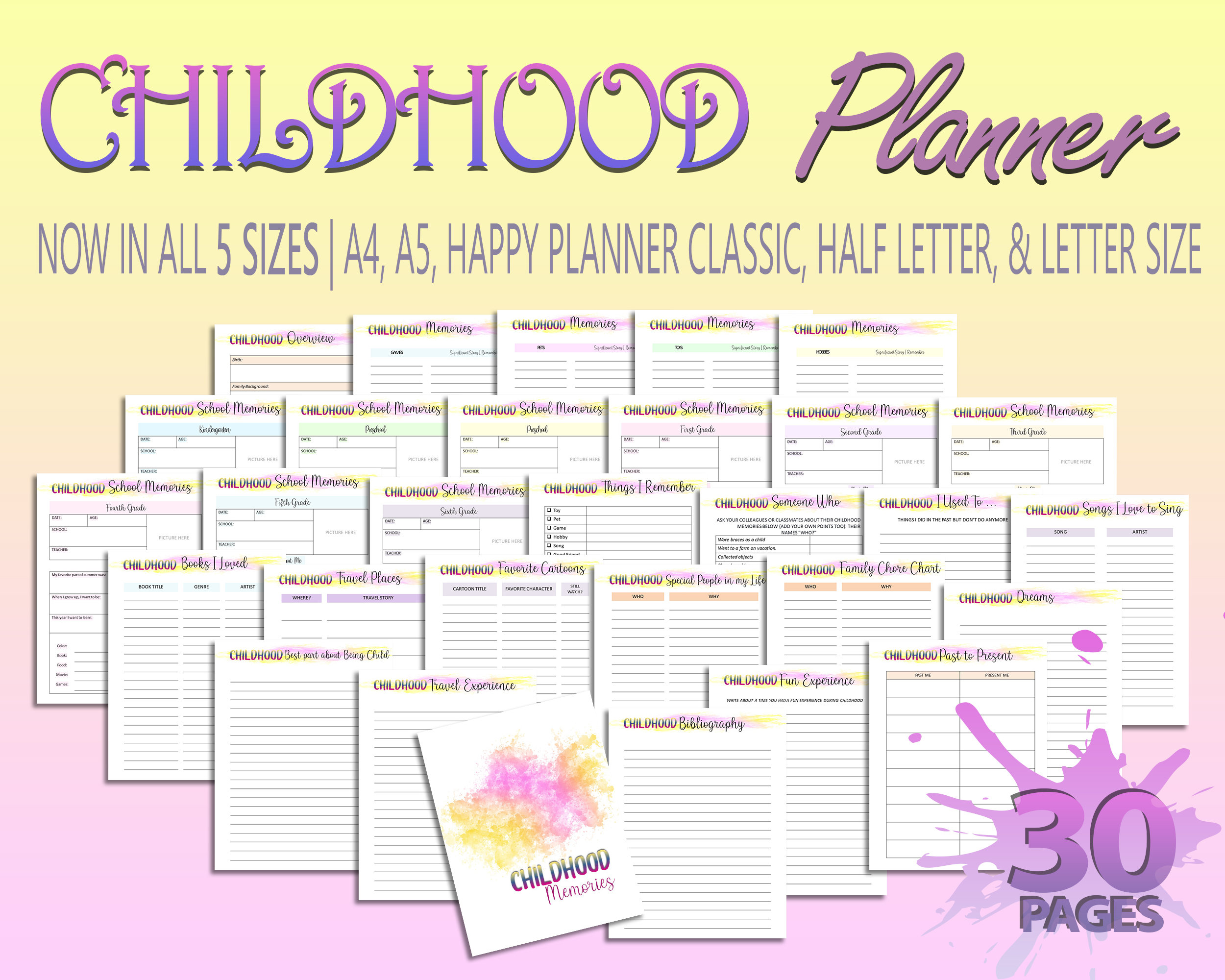 Childhood Memory Book Baby Shower Gift Keepsake Journal New - Etsy