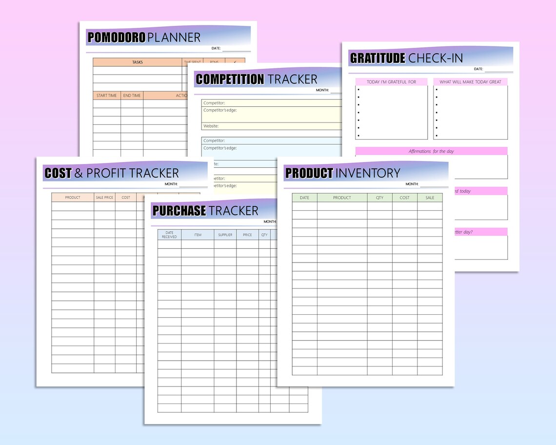 Small Business Planner Printable Etsy Shop Seller Organizer | Etsy