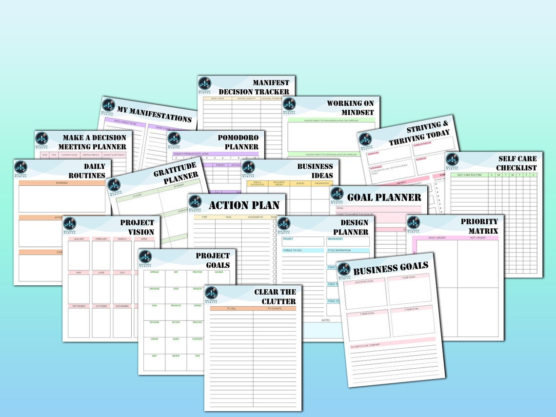 Decision Making Worksheet Decision Problem Solving Thought - Etsy