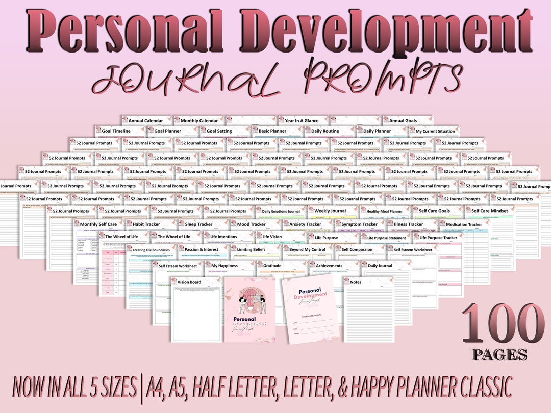 Personal Development Journal Personal Growth Life Planner Printable ...