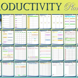 Productivity Planner Printable Daily Goal Tracker Digital Download ...