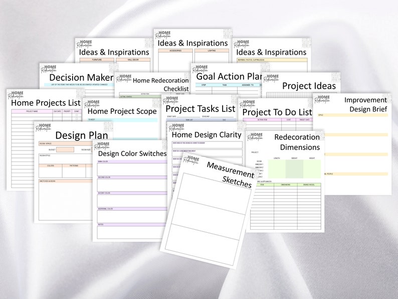 Home Decor Planner Home Decoration Redecoration Renovation - Etsy