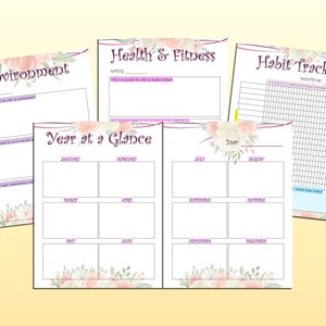 Goals Planner Printable Life Productivity Digital Finances Career ...