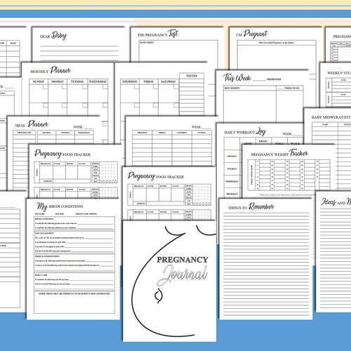 Pregnancy Journal PRINTABLE Pregnancy Planner Baby Bump - Etsy