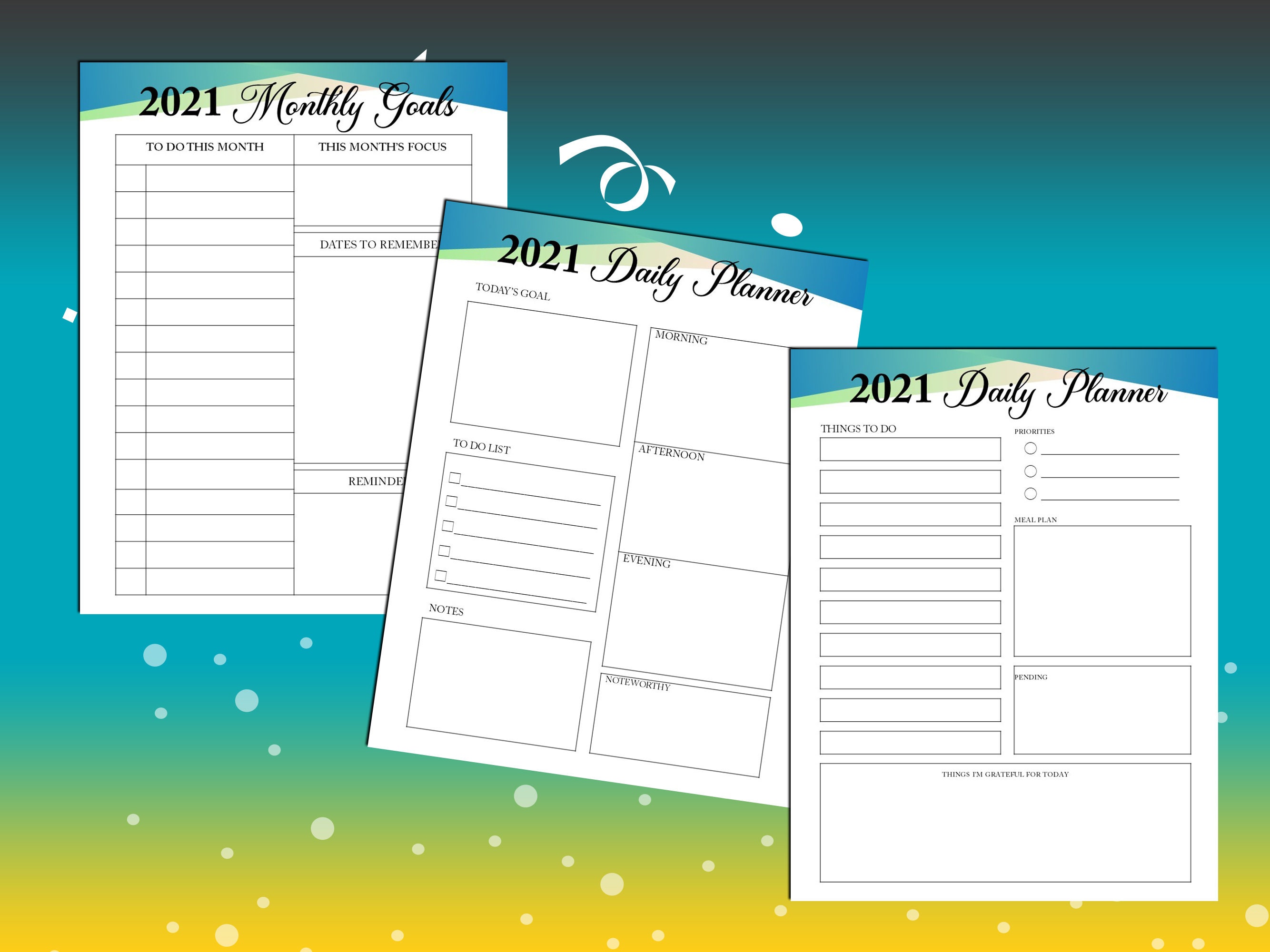 Printable Weekly Planner 2021 2022 Printable Monthly Planner Etsy Printable Weekly Planner 2021 2022 Printable Monthly Planner Etsy