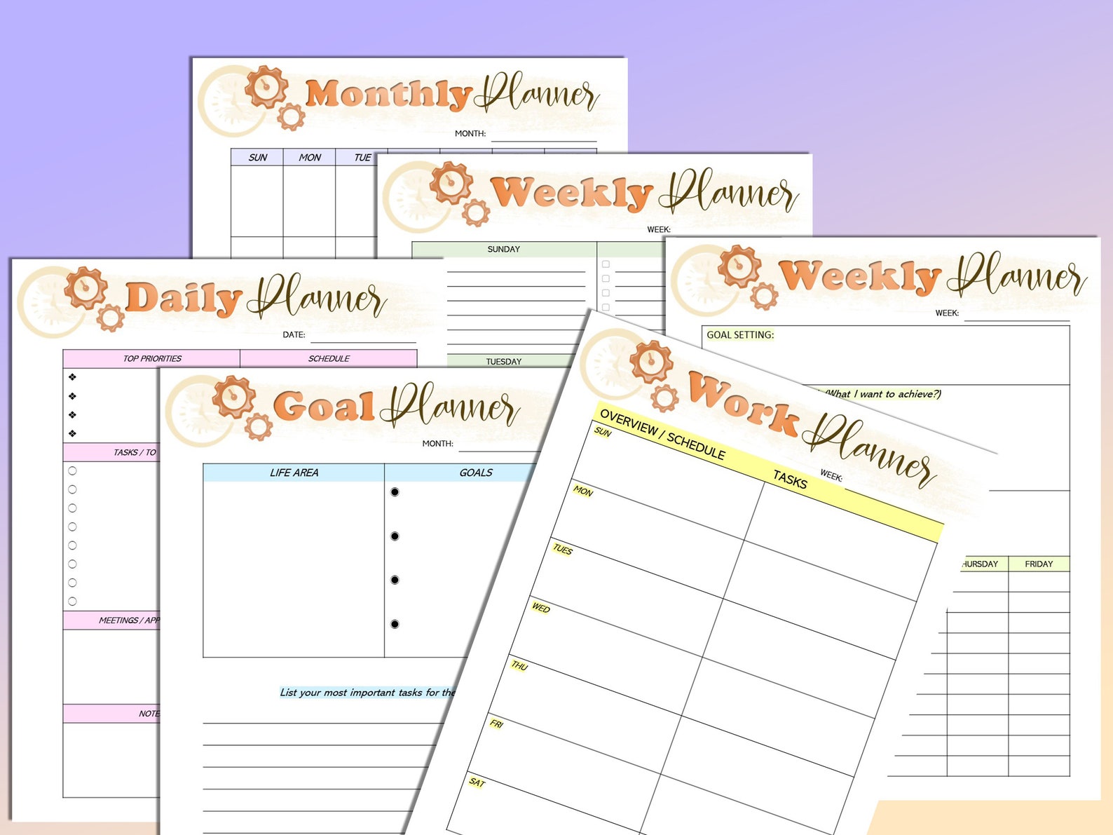 Time Management Planner Printable Pomodoro Goals Time Tracker - Etsy