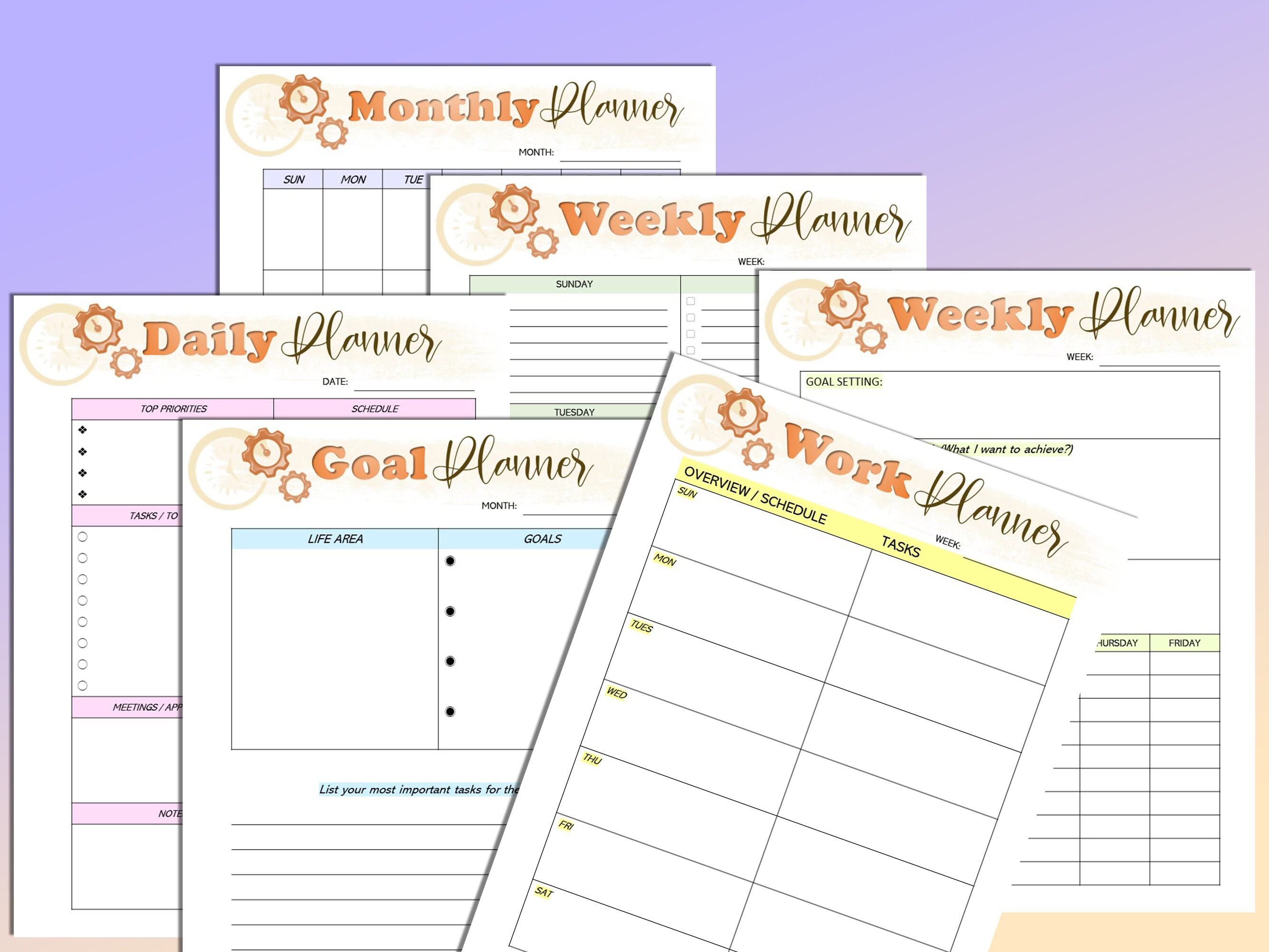 Time Management Planner Printable Pomodoro Goals Time Tracker - Etsy