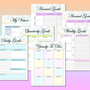 To Do List Goals Weekly Checklist Daily Monthly Productivity List ...