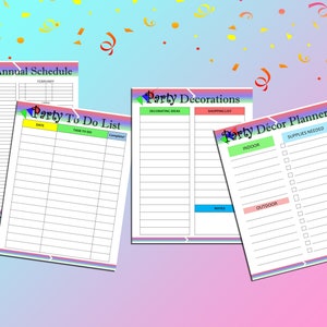 Event Planner Party Planner Printable Menu Planner Digital Download ...