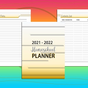 Homeschool Planner Printable Homeschool Digital Download Lessons ...