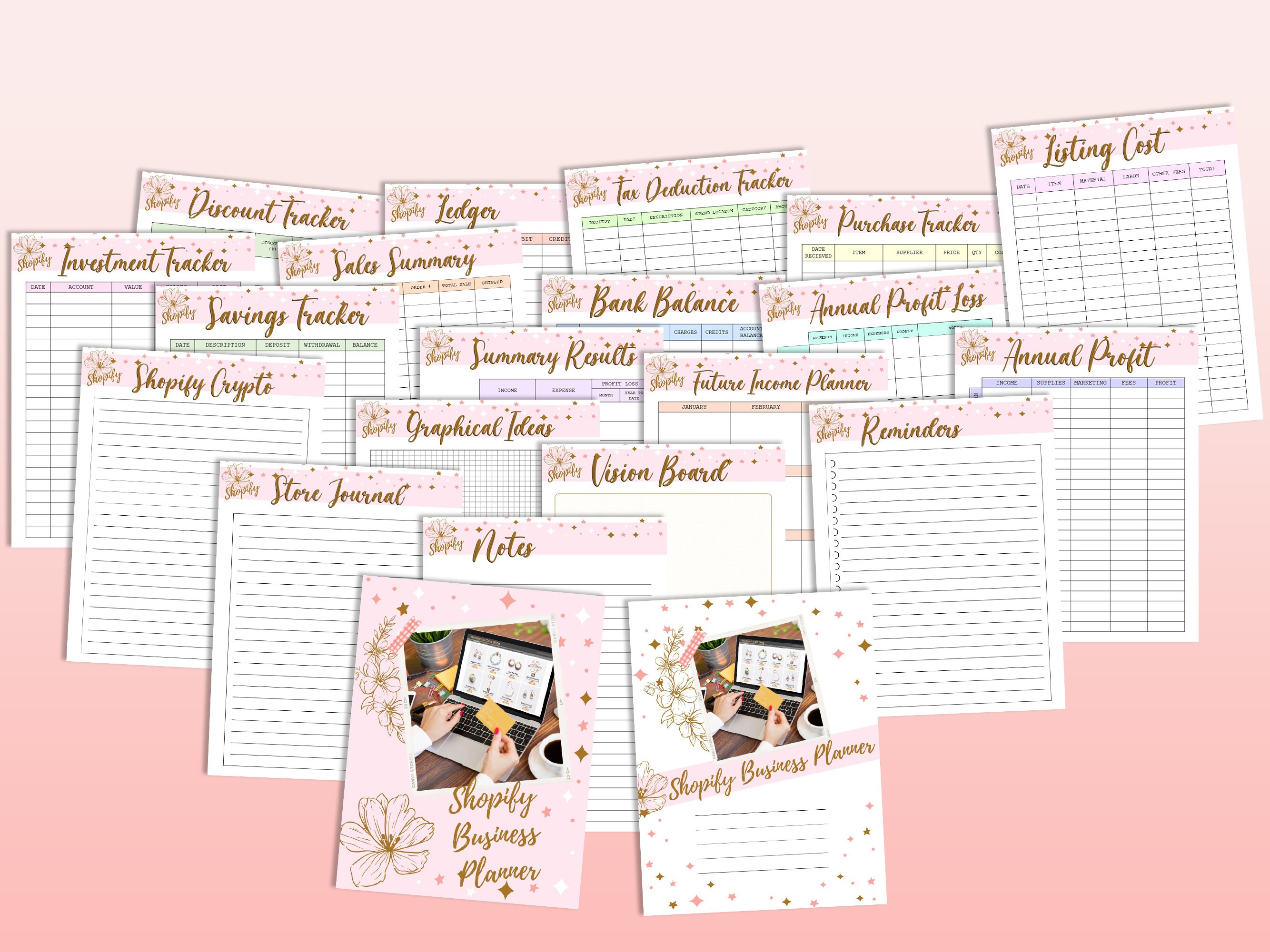 Shopify Store Business Planner Side Hustle Freelance Printable - Etsy