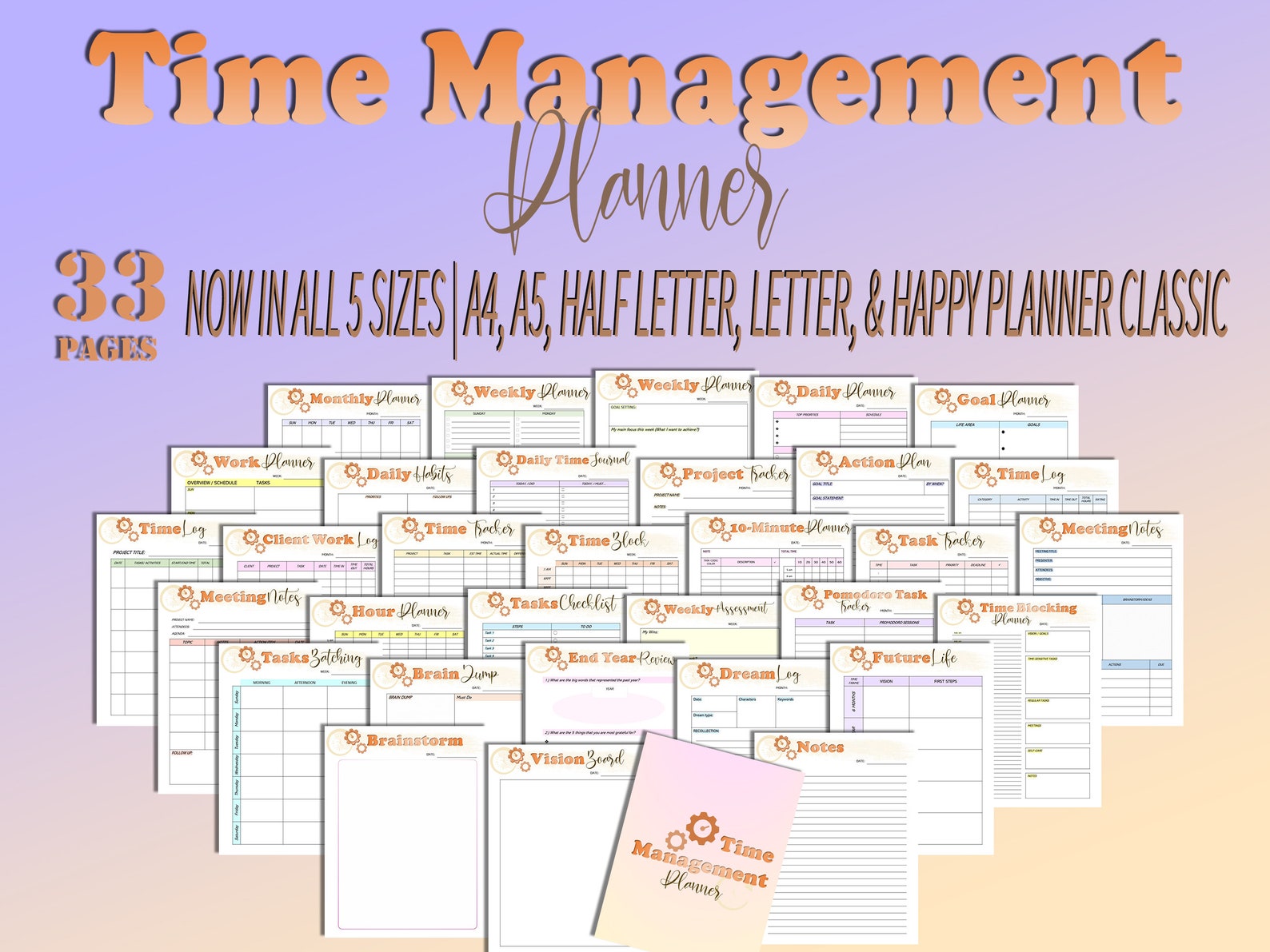 Time Management Planner Printable Pomodoro Goals Time Tracker - Etsy