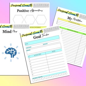 Personal Growth Journal Life Planner Printable Mental Health Digital ...