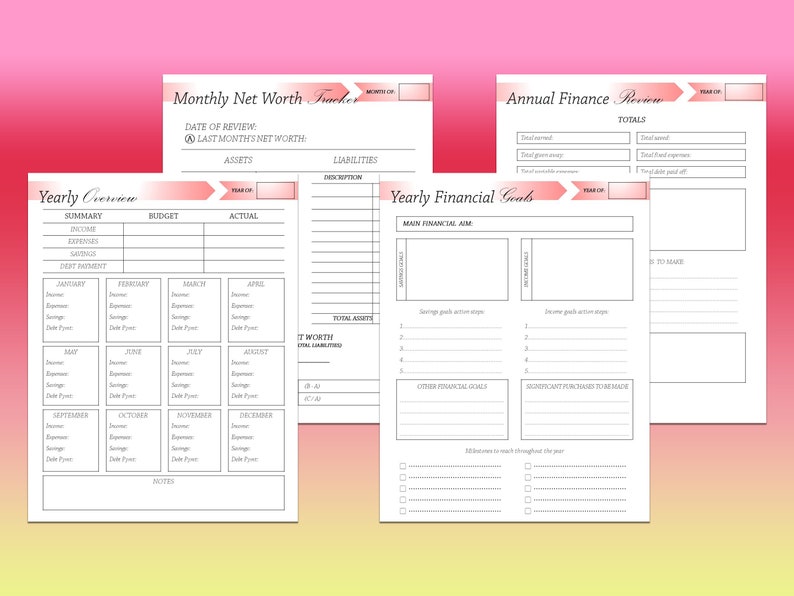 Budget Planner Printable Finance Digital Download Income Expense ...