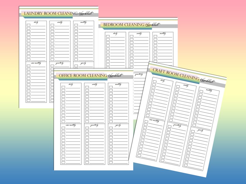 Cleaning Planner Printable Weekly Chores Digital Download Household ...
