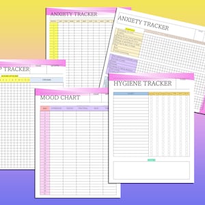 Anxiety Journal Therapy Planner Printable Mental Health Digital ...