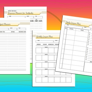 Homeschool Planner Printable Homeschool Digital Download Lessons ...