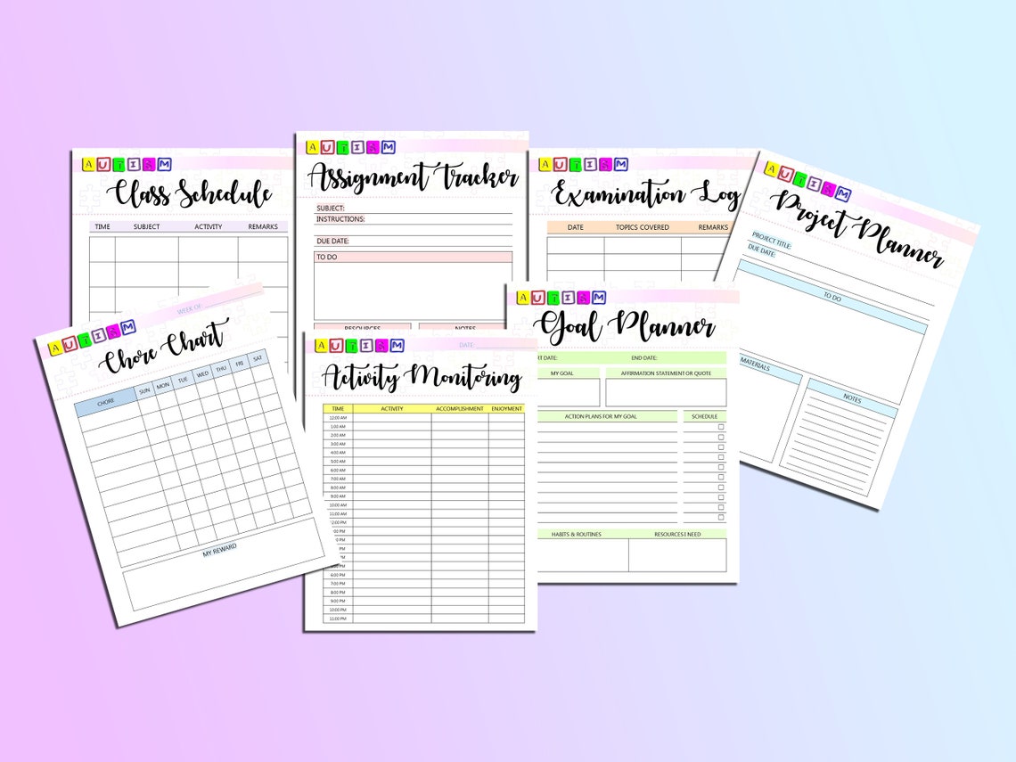 Ultimate Autism Therapy Planner ADD Aspergers Printable School - Etsy