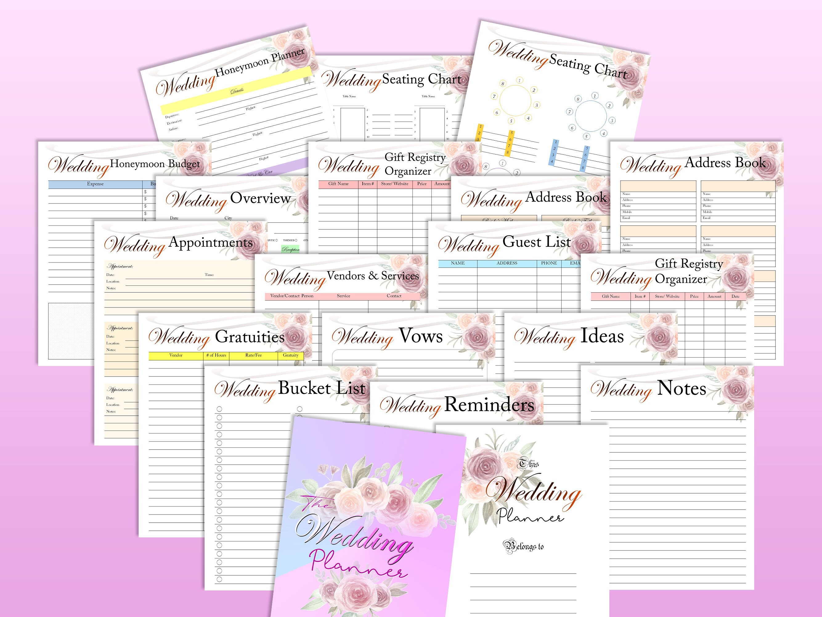 Wedding Planner Printable Wedding Organizer Digital Download - Etsy